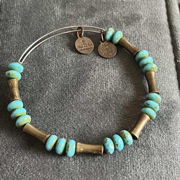 Alex and Ani | Jewelry | Alex And Ani Turquoise Beaded Bangle | Poshmark